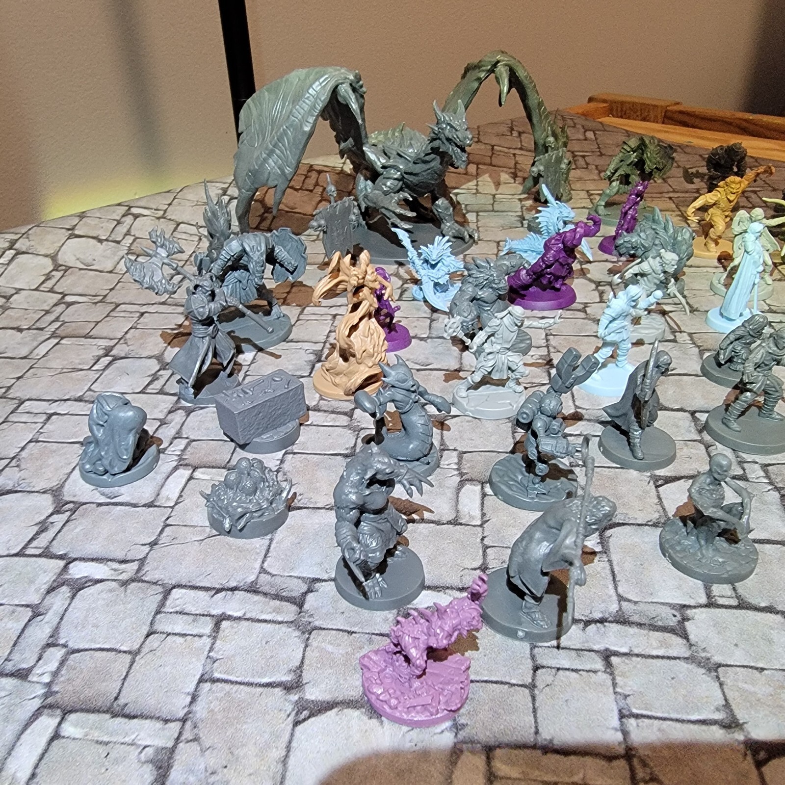 Huge Lot 50 D&D Miniatures Set DND Game RPG Lich Dragon Marvelous Hero ...