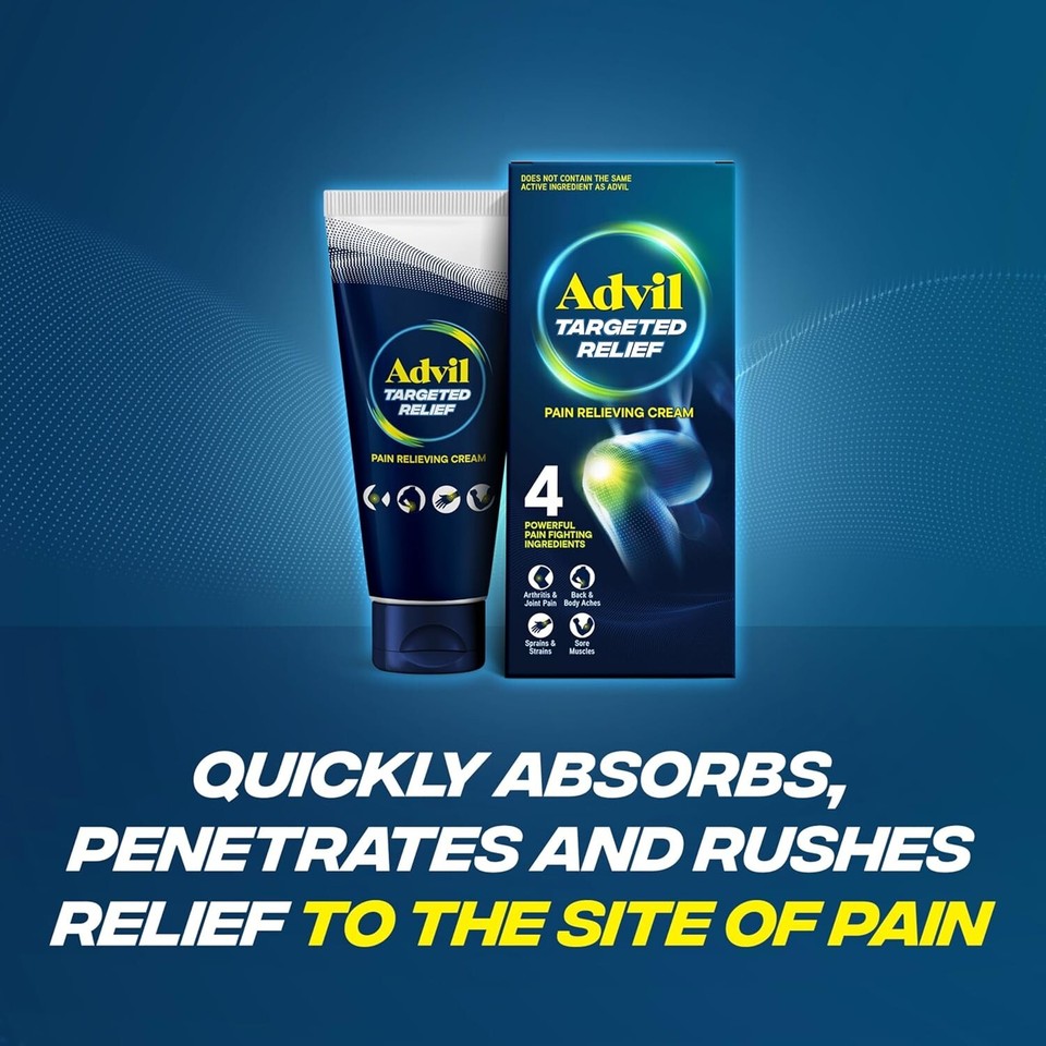 Advil Targeted Relief Pain Relieving Cream, up to 8 Hours of Powerful ...