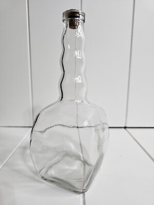 Clear Square Bottle w/ Spindle Neck & Cork 8" Tall | eBay
