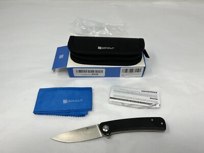 SENCUT Neches Folding Pocket Knife 3.2" 10Cr15CoMo Blade Black G10 ...