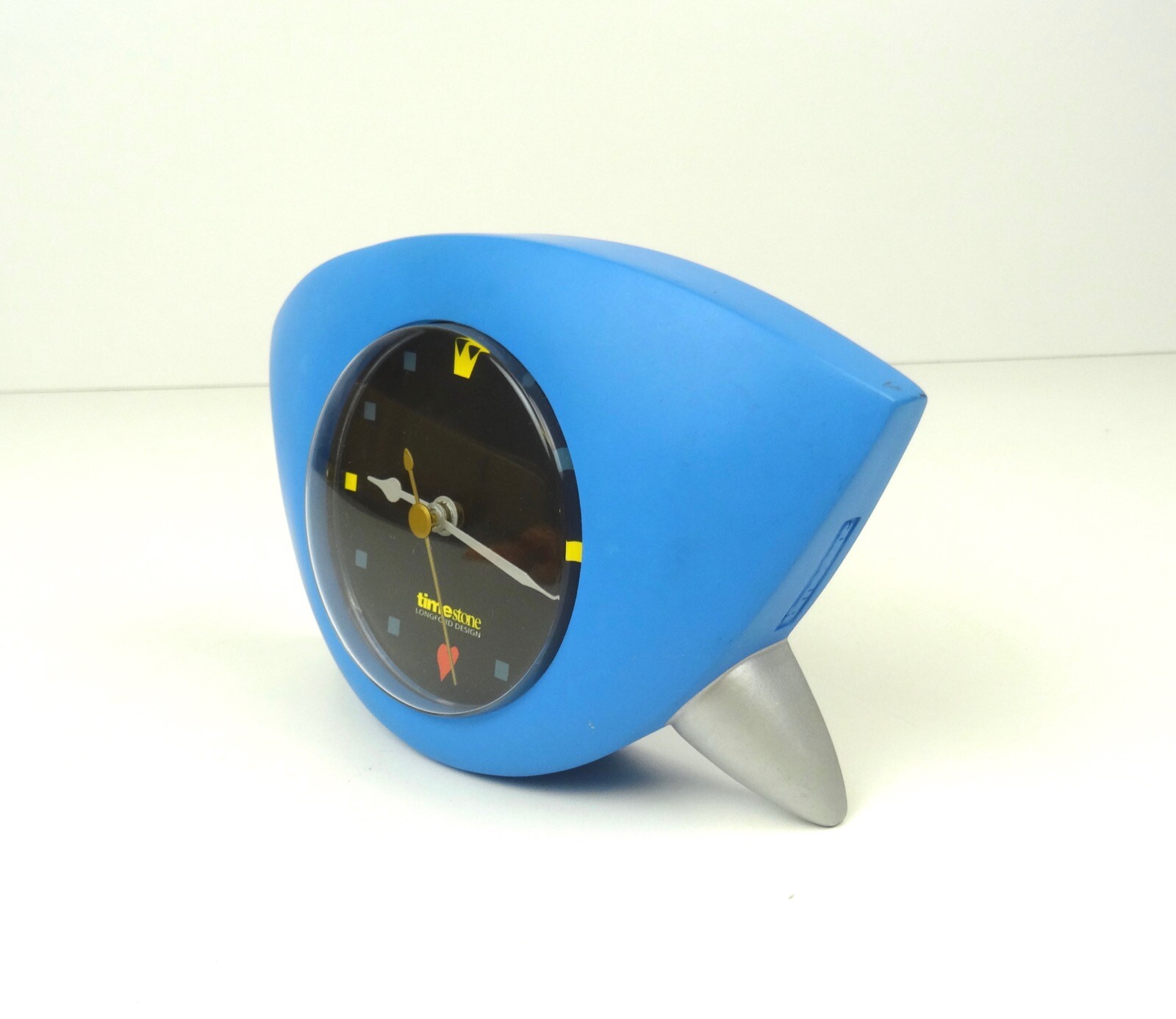 RARE STUNNING POSTMODERN 1980s VINTAGE MEMPHIS AGE BLUE DESK CLOCK BY ...