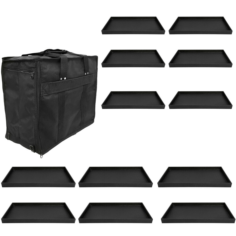 Jewelry Salesman Display Travel Case Sample Storage Carrying 12 Pc 1 ...