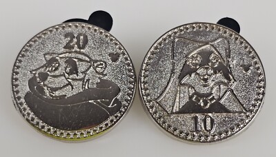 2x Lot Robin Hood Silver Coins Money Maid Marian 10 Friar Tuck 5 2009 ...