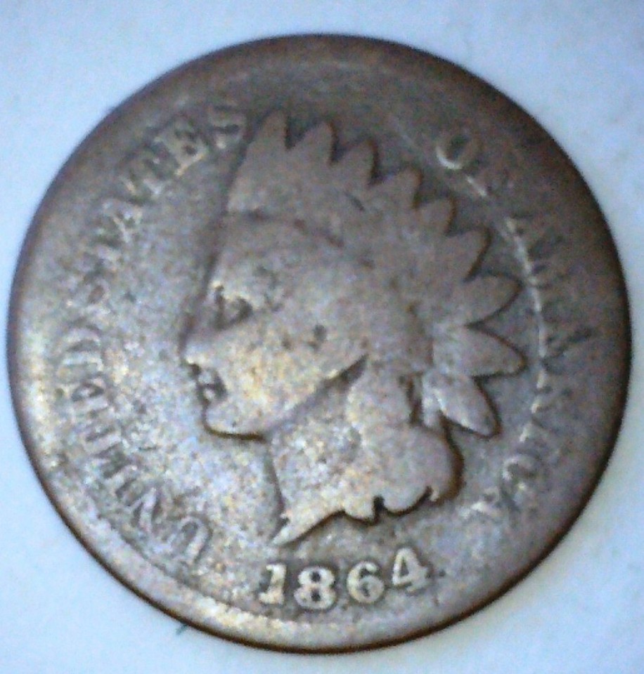 1864-L INDIAN HEAD CENT Snow-1 RPD Triple Date 1864/1864-18 Error Coin ...