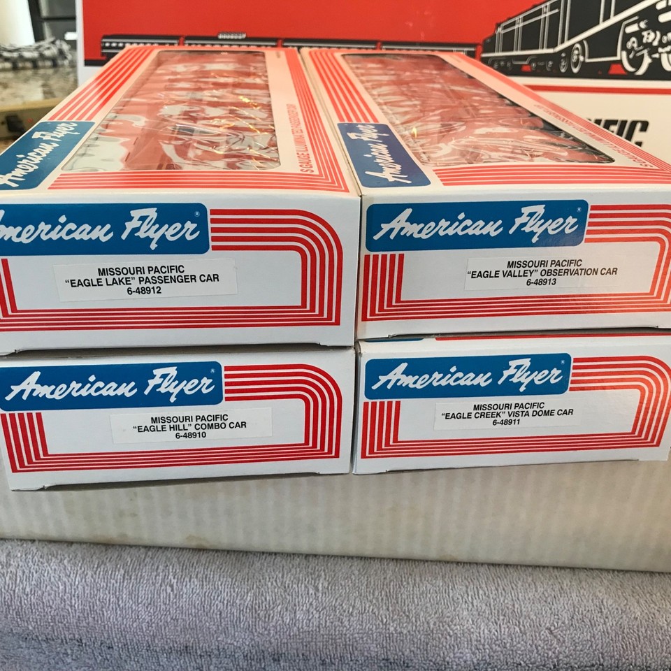 AMERICAN FLYER MISSOURI PACIFIC 49601 PASSENGER SET W/PA DIESELS 48112 ...