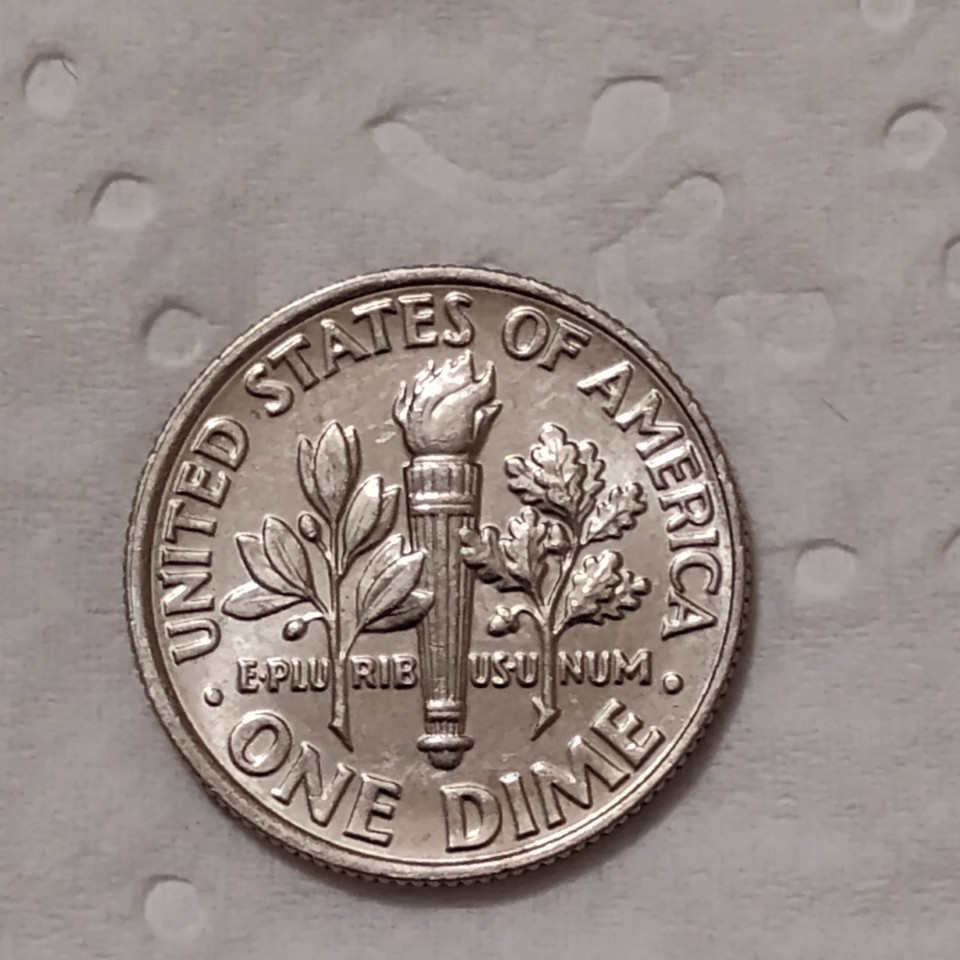 2012 d roosevelt dime with error on rev rim and nice bands and torch ...