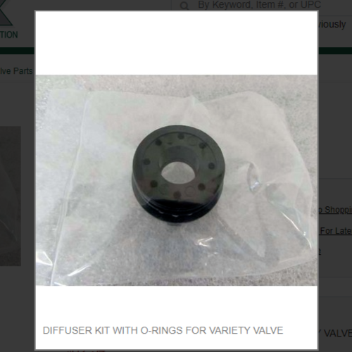 DIFFUSER KIT WITH O-RINGS FOR VARIETY VALVE # 16-1590 | eBay