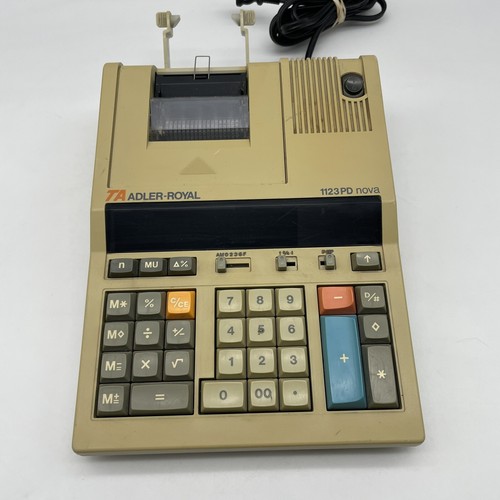 Vintage TA Adler-Royal 1123PD Nova 12 Digit Printing Calculator Needs ...