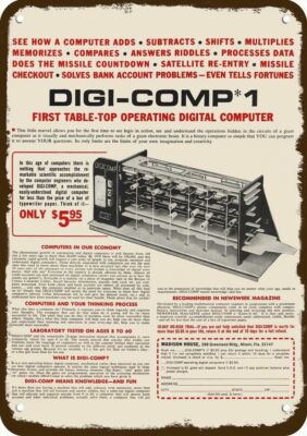 1968 DIGI-COMP 1 DIGITAL COMPUTER Vintage-Look **DECORATIVE REPLICA ...