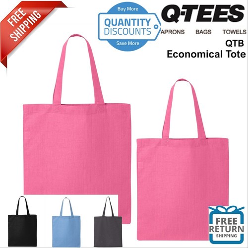 Q-Tees Economical Tote Shopping Beach Bag QTB 15"L X 16"H | eBay