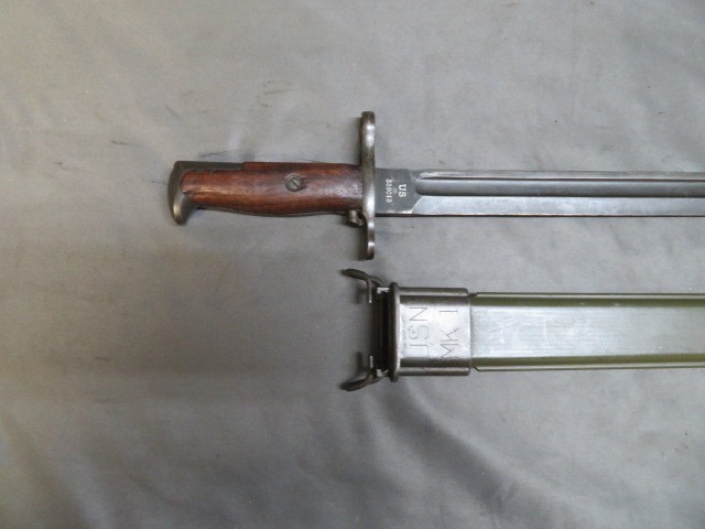 PRE WWI US MODEL 1905 BAYO-SPRINGFIELD ARMORY 1908-W/ WWII USN MK I ...