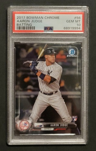 2017 Bowman Chrome Aaron Judge #56 Batting PSA 10 with BONUS CARD. See ...