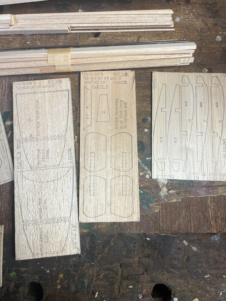 Flyline Models Spirit St. Louis Wood Model Plane Kit 22” Wingspan ...