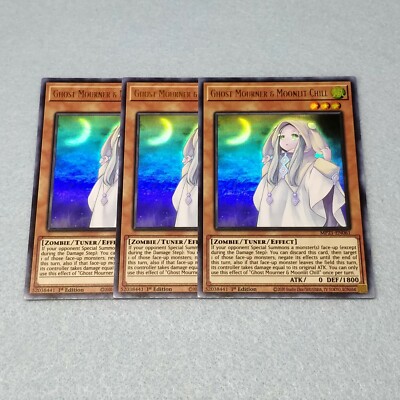 Yugioh Ghost Mourner and Moonlit Chill MP21 1st Edition Ultra Rare 3 ...
