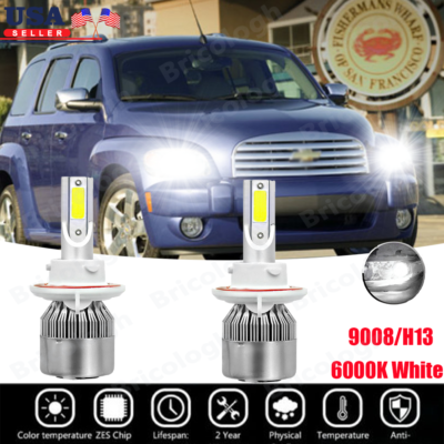 For Chevy HHR 2006-2011 - 2X 6000K White 9008 LED Headlight Kit Hi/Lo ...