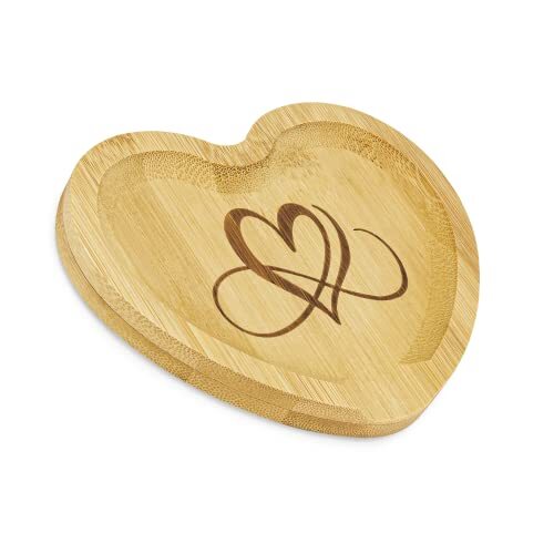 Heart Shaped Spoon Rest Large Engraved Bamboo Wood For Kitchen Utensils ...