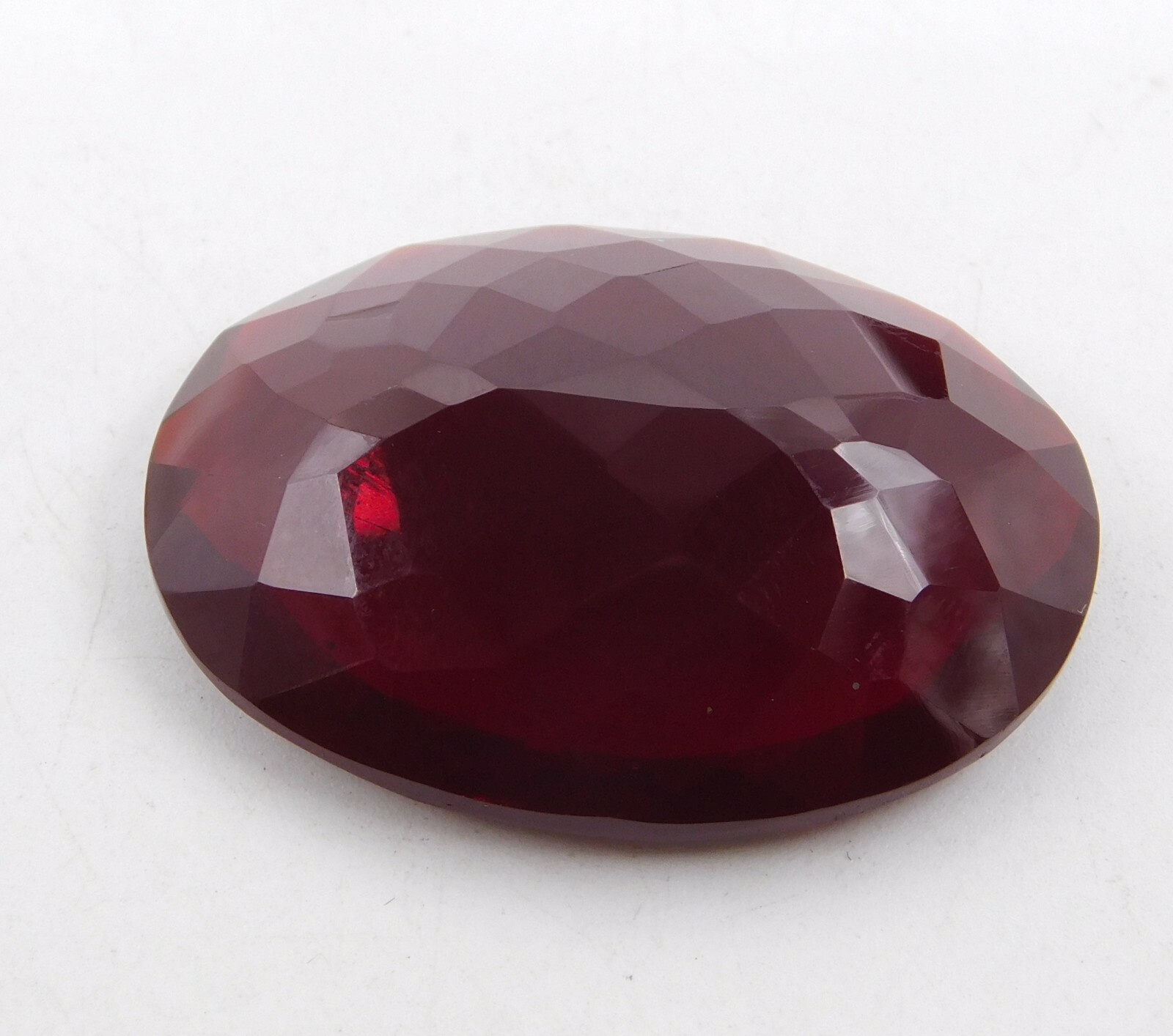 30x40 MM Garnet Oval Cut Loose Lab Created Gemstone 83.5 Cts 1 Pcs P ...