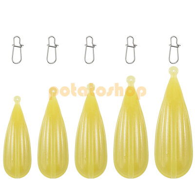 5pcs Fishing Casting Baitcasting Rubber Practice Plugs 1/4oz-3/4oz ...