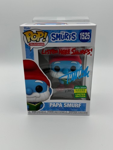 TOM COOK SIGNED PAPA SMURF Limited edition 2024 FUNKO POP COA/HOLO/PIC ...