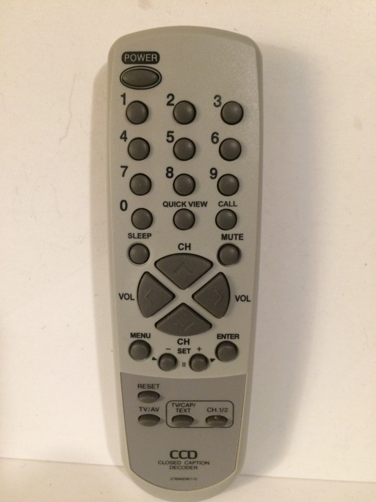 CCD Closed Caption Decoder Remote Control 076N0DW110 | eBay