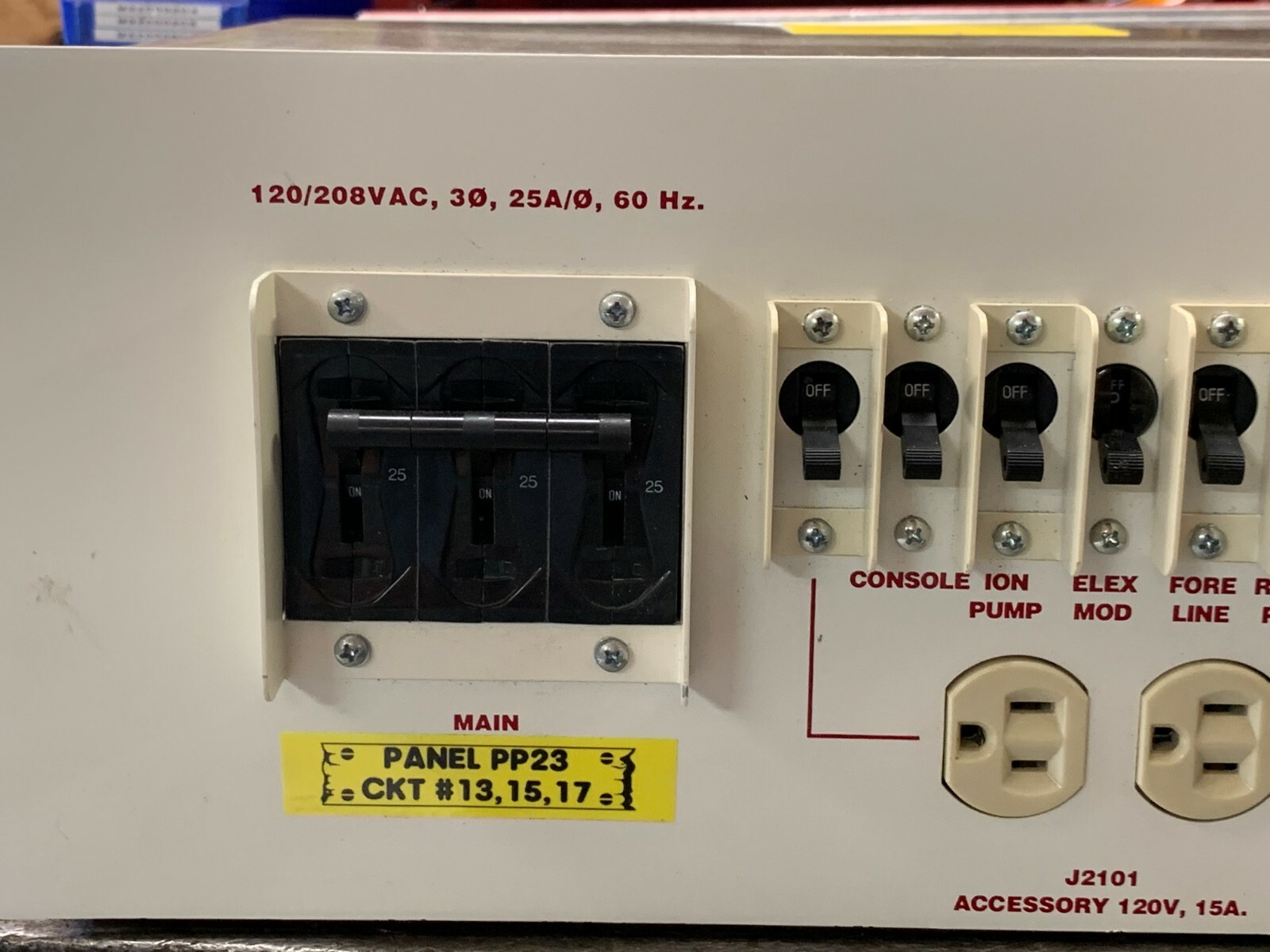 Marway MPD 41863-001 Power Distribution Unit 120/208 VAC 3Ø 25A/Ø 50-60 ...