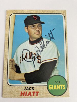 1968 Topps #419 Jack Hiatt AUTOGRAPHED Signed Card - San Francisco ...