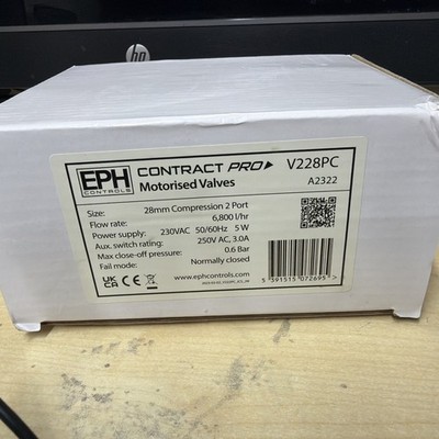 EPH Contract Pro Motorised Valve, V228PC 28mm Compression 2 Port Valve ...