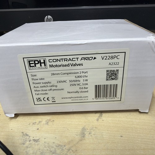 EPH Contract Pro Motorised Valve, V228PC 28mm Compression 2 Port Valve ...