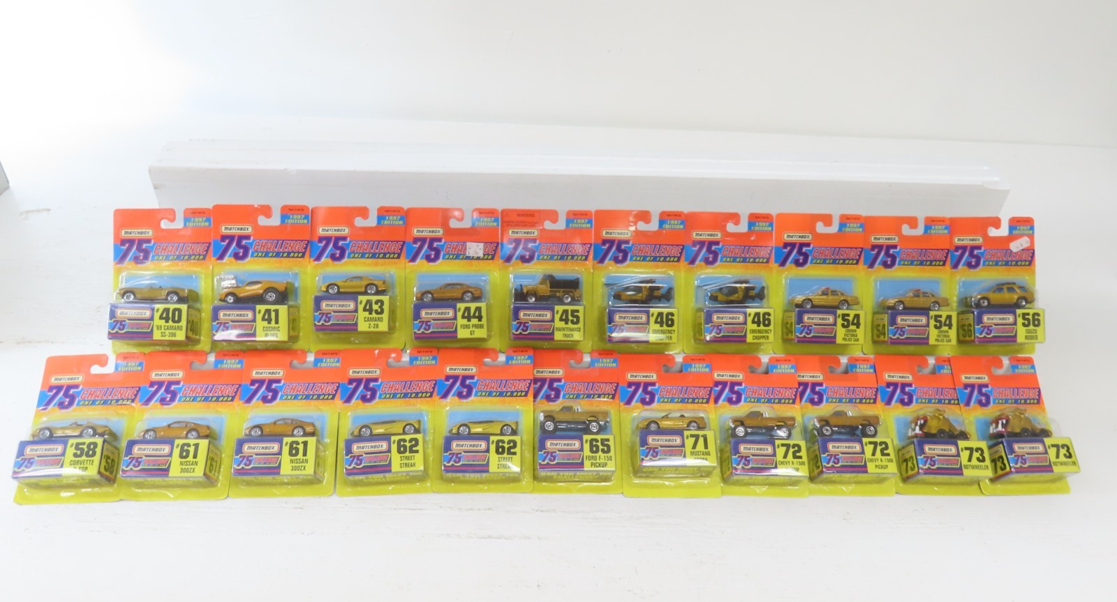 Matchbox 1997 - 75 Gold Challenge Lot of 21 Sealed Cars 12231 | eBay