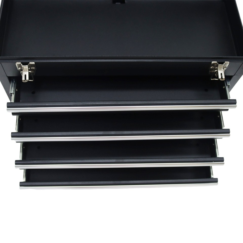 4 Drawers Portable Tool Box Hardware Storage Box Cabinet with Locking ...