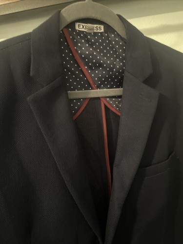 Navy Blue Blazer Express Photographer Slim Fit Men’s Medium New WOT ...