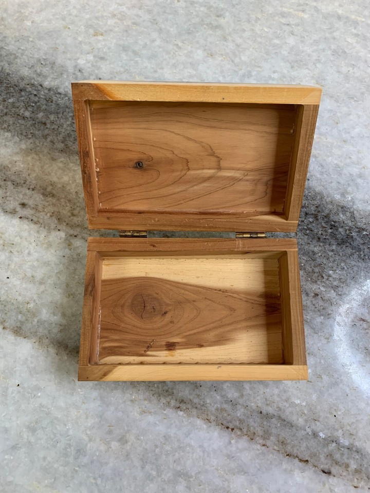 Antique Vintage 1940s Keepstake/Jewelry Cedar Treasure Box MOTHER Bar ...
