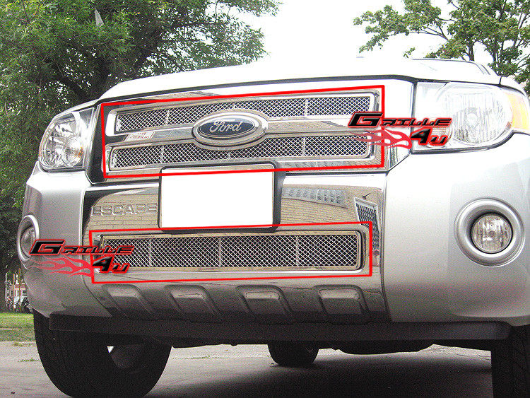 For 2008-2012 Ford Escape Stainless Steel Chrome Mesh Grille Insert ...