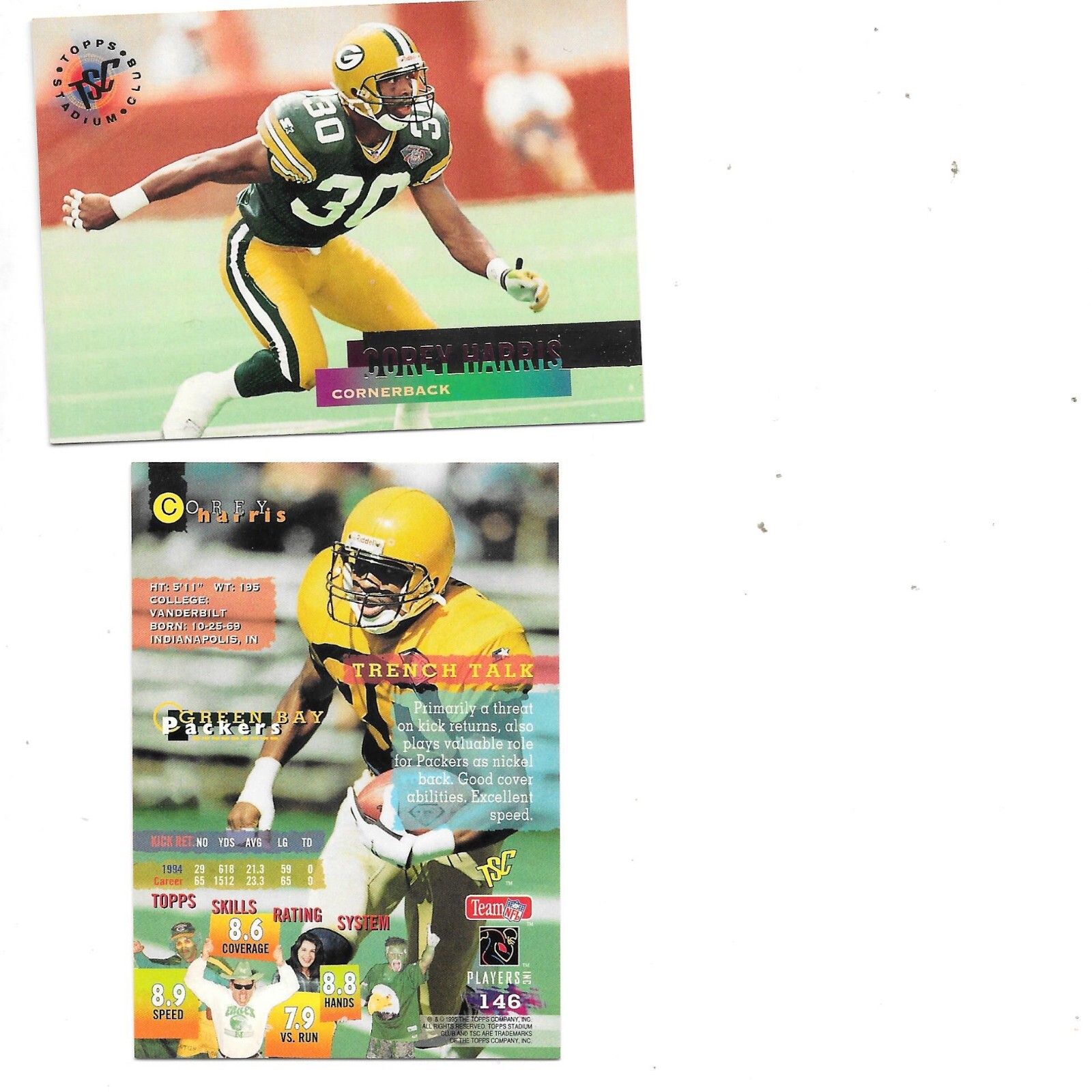 1995 Topps Stadium Club - #146 Corey Harris for sale online | eBay