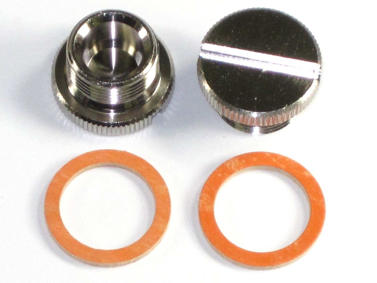 2 Screw plug & washer Amal concentric float bowl 622/155 622/151 chrome ...