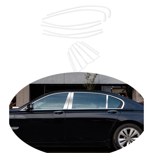 Silver Titanium Window Molding Trim Decoration Strips For BMW 7 Series ...