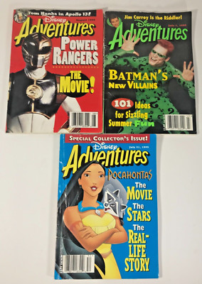 Lot of 3 Vintage 1995 Disney Adventures Magazines July August Power ...