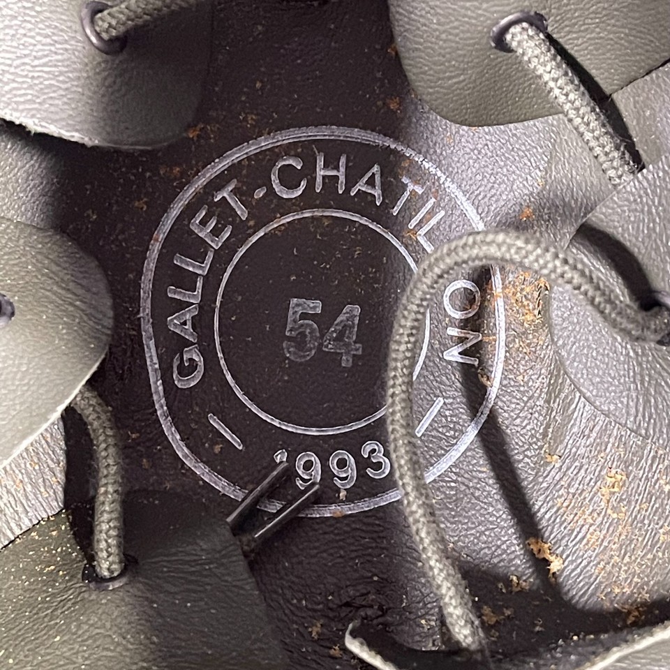 French Gallet Chatillon Motorcycle Helmet 1993 Size 54 Green Vintage ...