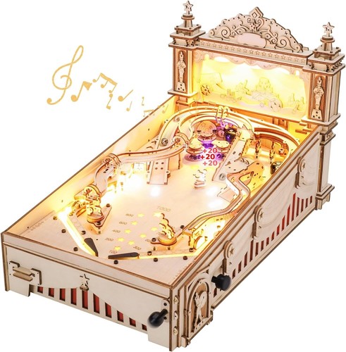 ROKR Pinball Machine 3D Wooden Puzzle Amusing Table Game Toy Gift for ...