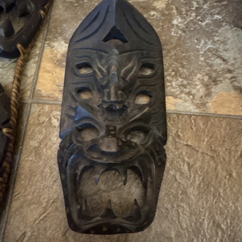 15’ hand carved filipino bakunawa mask—vintage from philippines 81/2 ...