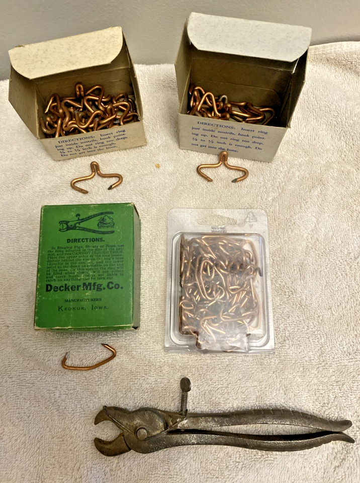 Humane Pig and Shoat Rings & Decker’s Hump Rings with Tool 236 Total ...