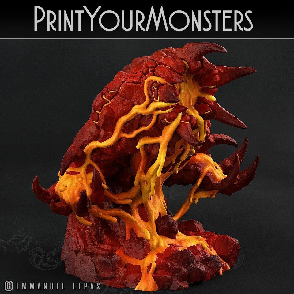 3D Printed Print Your Monsters Infernal Magma Set 28mm - 32mm D&D ...