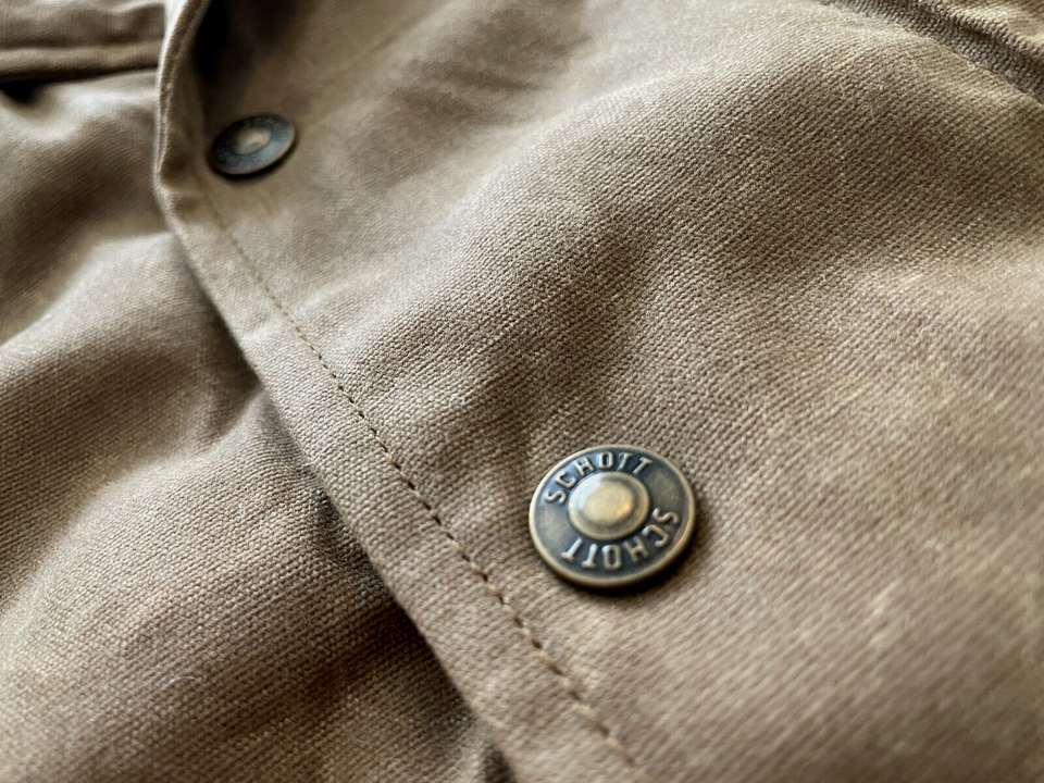 Schott NYC M41 field jacket rancher 8436 waxed cotton canvas khaki wax ...