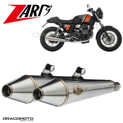 V7 STONE MOTO GUZZI 2010 2011 ZARD Auspuff CONICAL RC ZMG076S10SSR-P ...