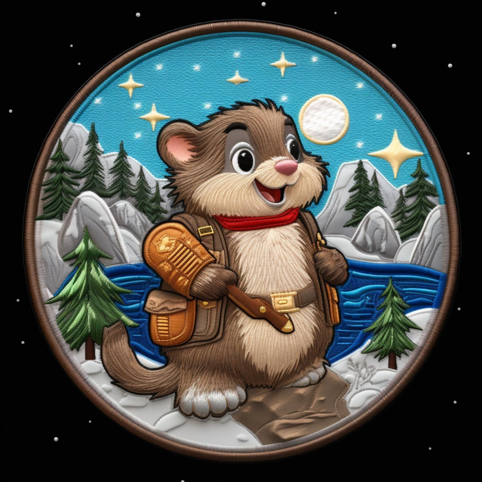 Beaver Patch Iron-on Applique Cartoon Kids Decorative Craft Snow Animal ...