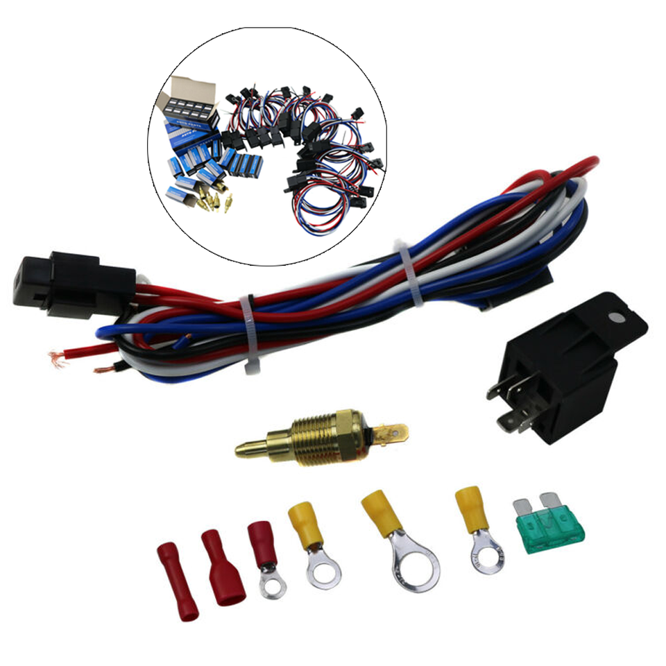 New Thermostat Temp Control Switch Electric Radiator Cooling Fan Relay ...