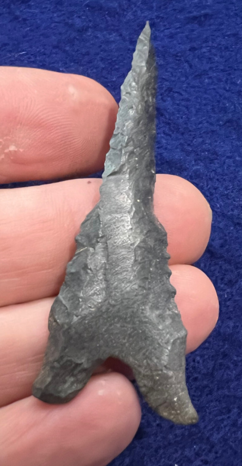 2 3/4" Dalton Drill Black Pitkin Authentic Arkansas Artifact Arrowhead Point | eBay