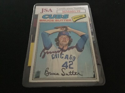 Autographed 1977 Topps Bruce Sutter HOF JSA CERT | eBay