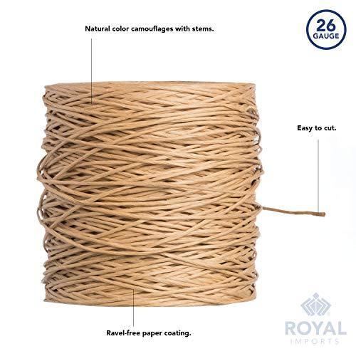 Brown Floral Bind Wire Wrap Twine, Paper Covered Waterproof Rustic Vine ...