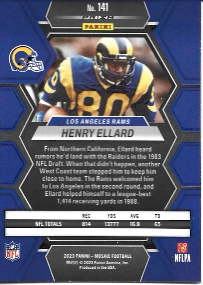 2023 Panini Mosaic #141 Henry Ellard Los Angeles Rams Football Card | eBay